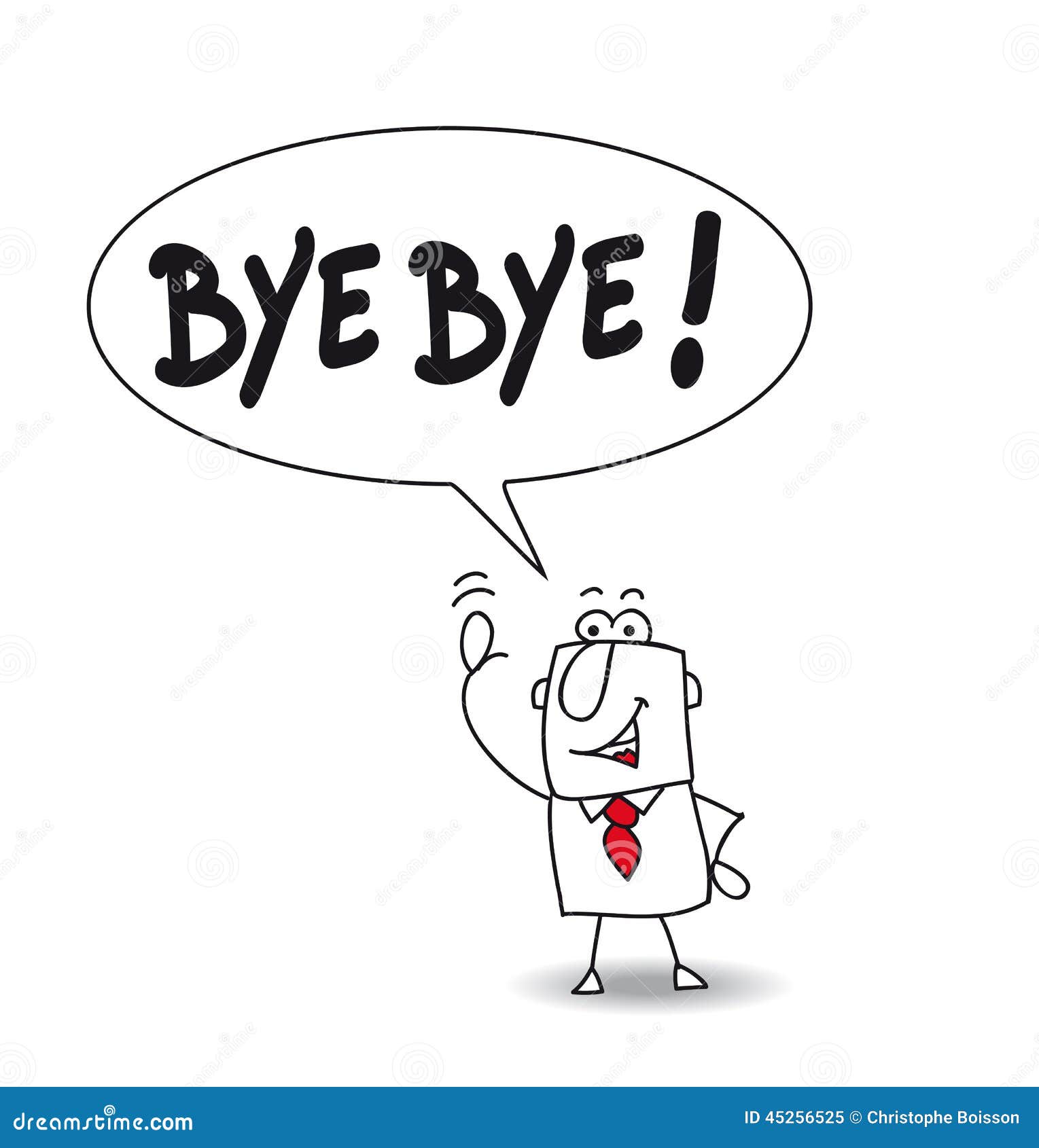 Adiós ilustración del vector. Ilustración de historieta - 45256525