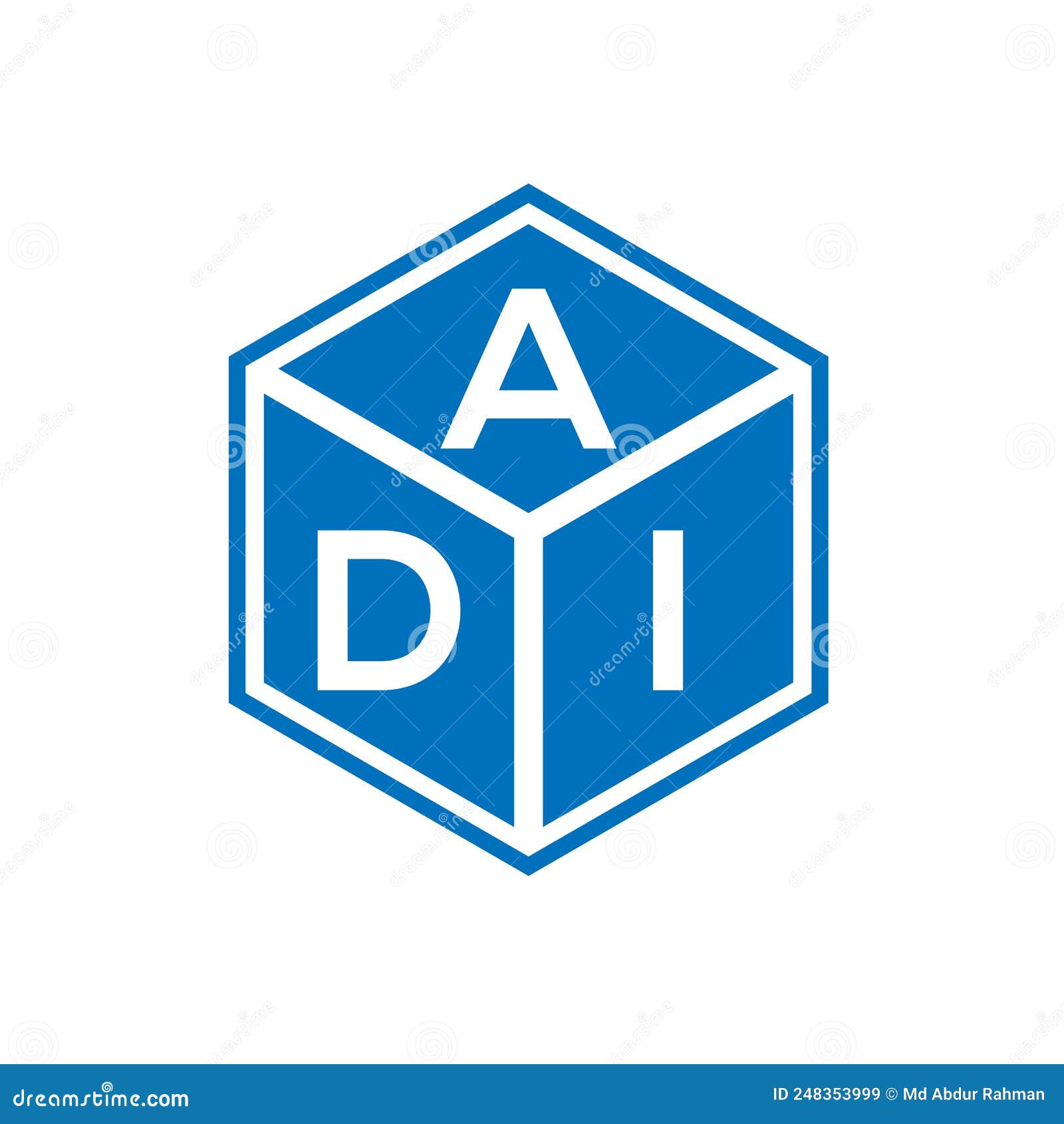 ADI Letter Logo Design on Black Background. ADI Creative Initials ...