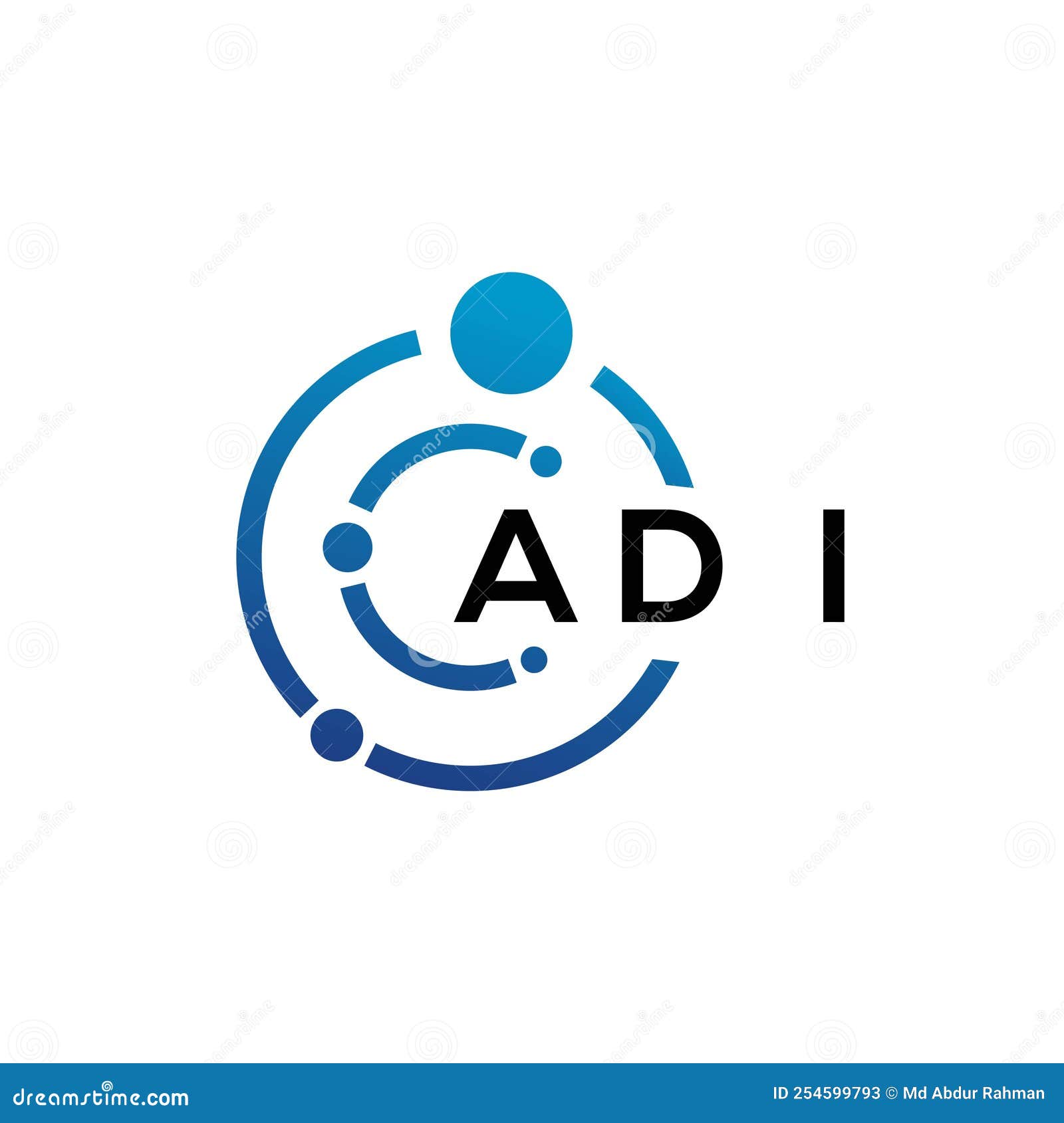 ADI Letter Logo Design On Black Background. ADI Creative Initials ...