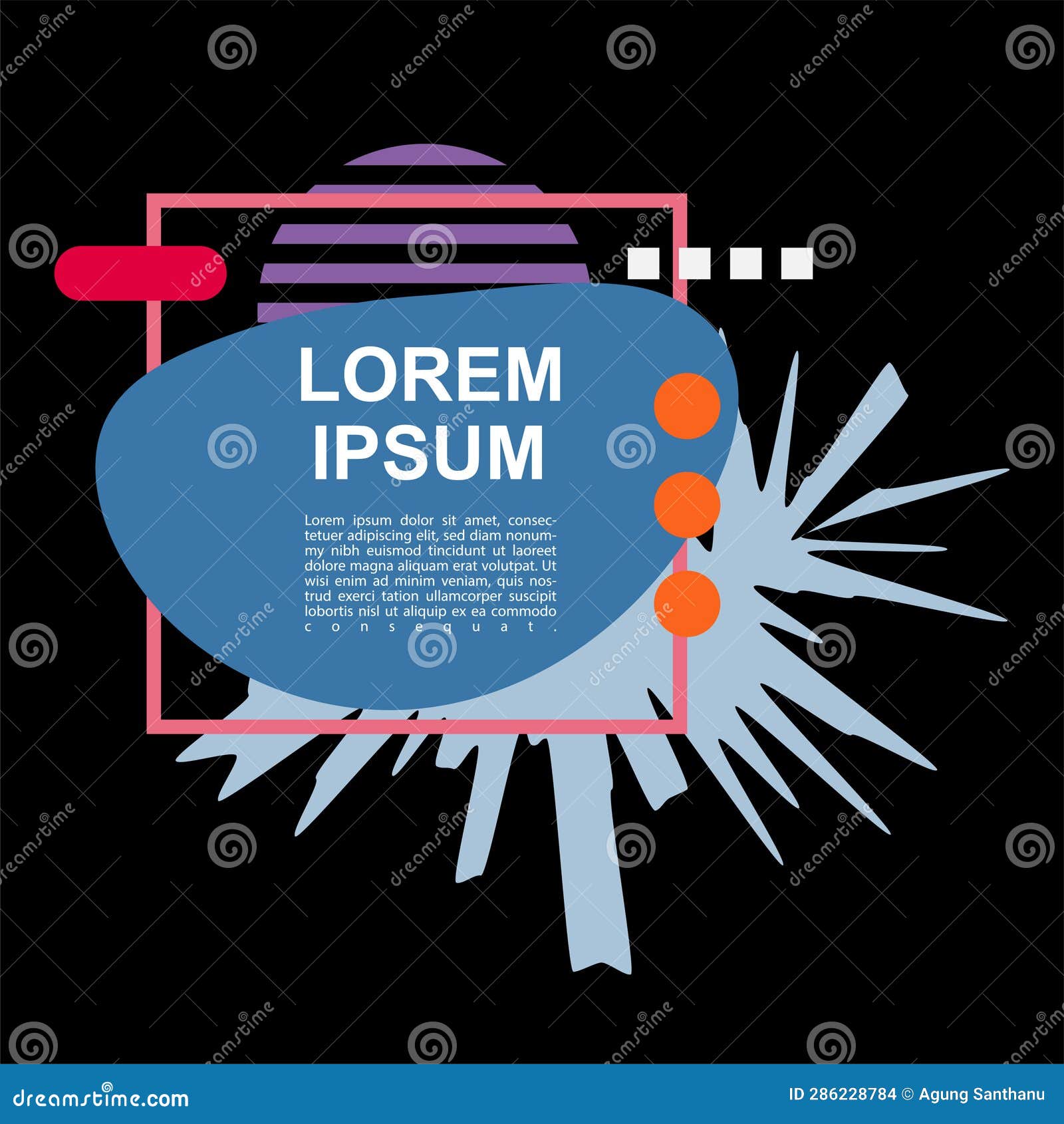 Curvy Blob Shaped Copy Space with Geometric Ornaments for Poster ...