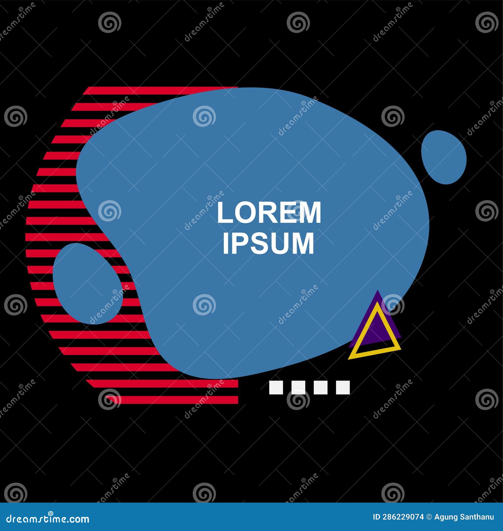 Curvy Blob Shaped Copy Space with Geometric Ornaments for Poster ...