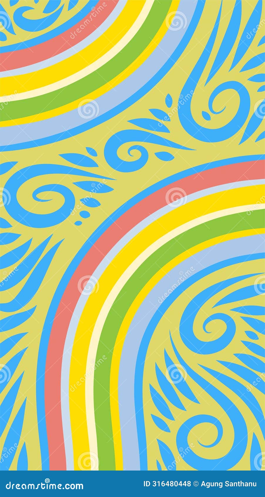 Abstract Background of Stripes and Swirls Ornamental Shapes. Stock ...