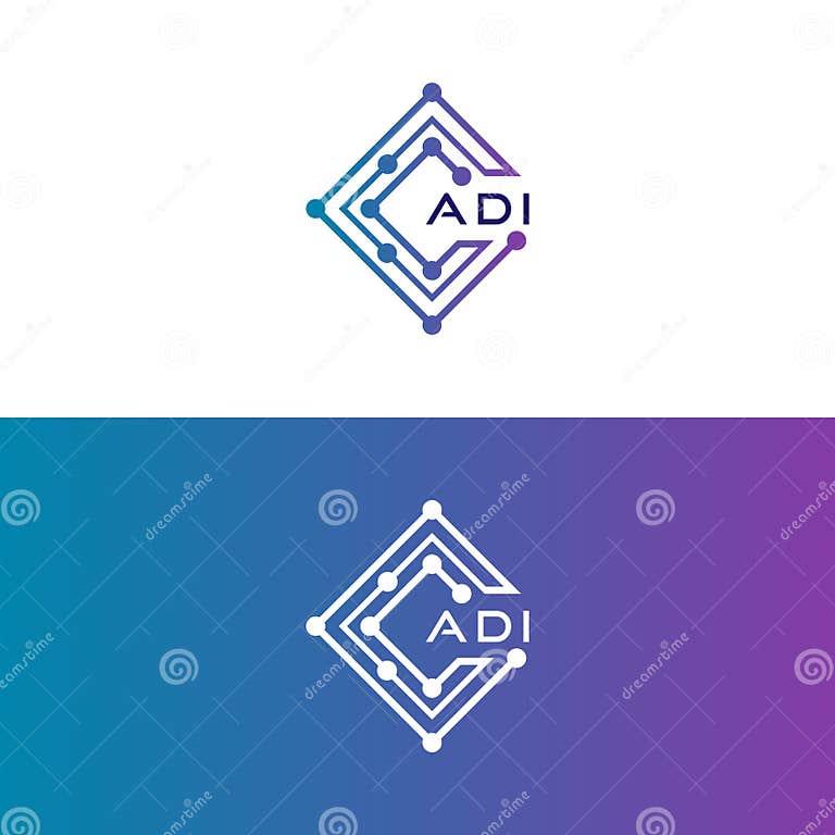Adi Tech Initial Logo Design Icon for Technology, Digital, Tech ...
