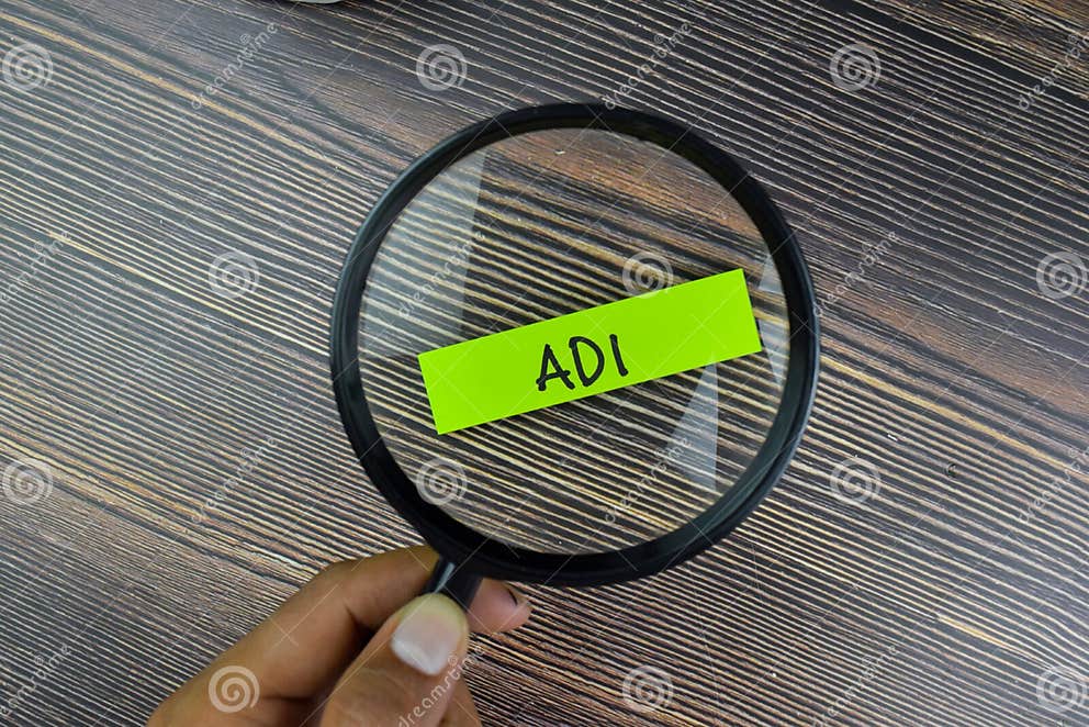 ADI Write on Sticky Notes on Wooden Table Stock Image - Image of brahma ...