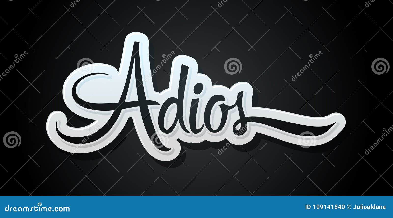 Adios, Good Bye Spanish Text, Farewell Vector Lettering. Stock Vector ...