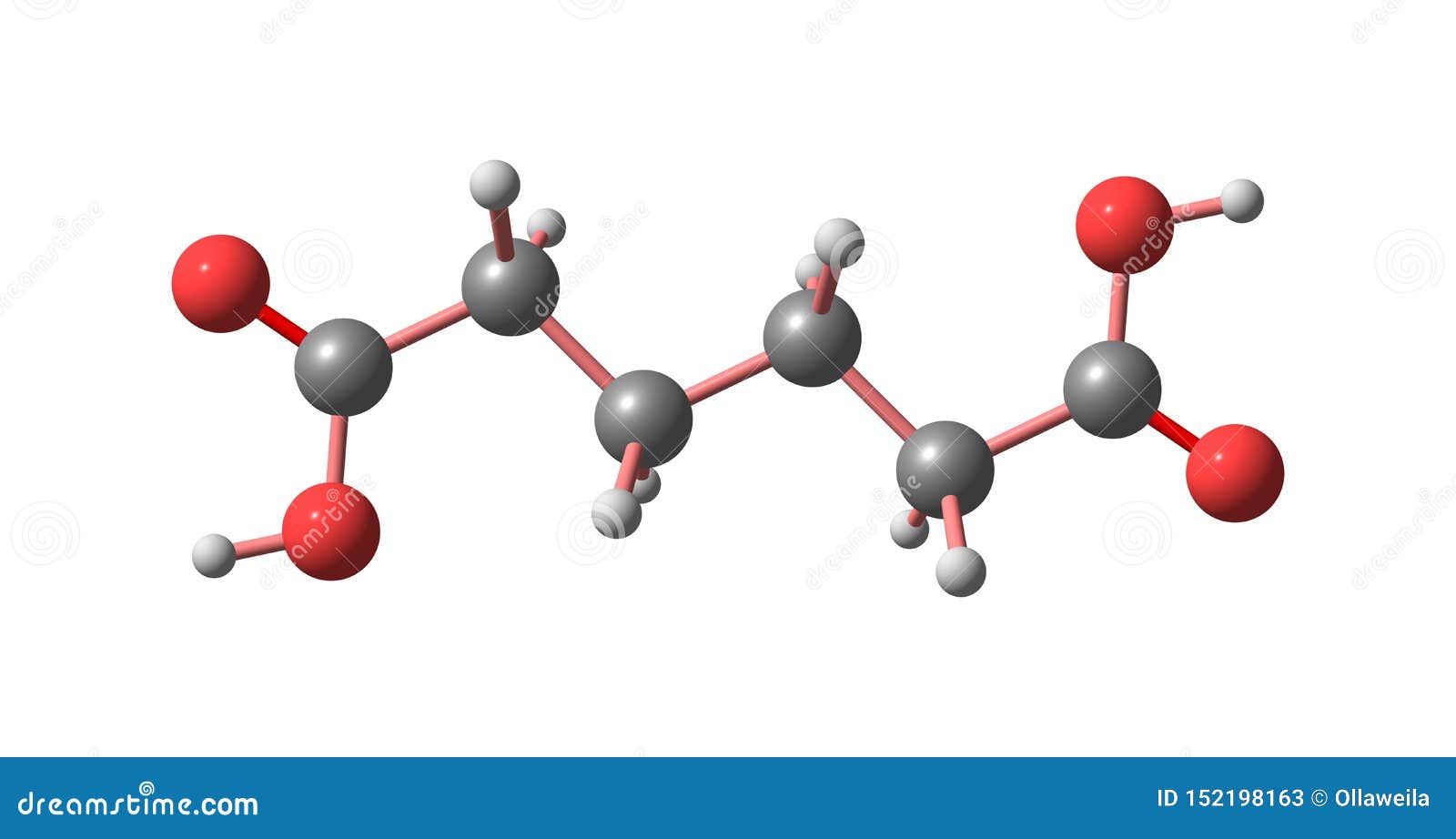 Adipic Acid Nylon Building Block Molecule. Monomer Used In Production ...