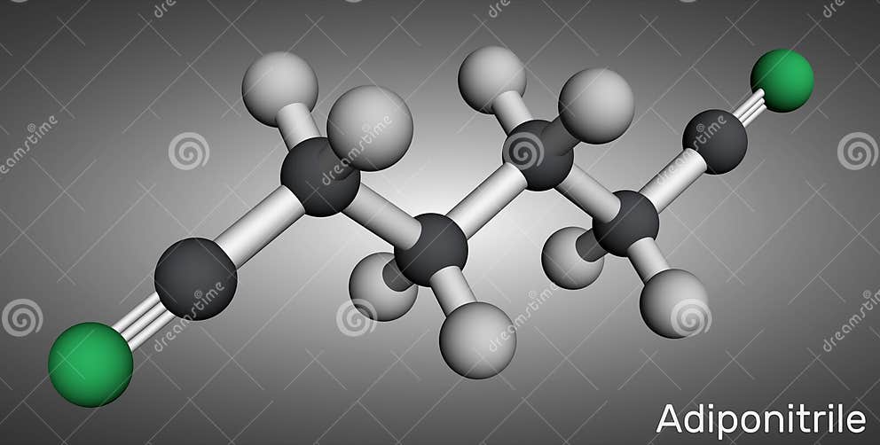 Adiponitrile Molecule. it is Precursor To the Polymer Nylon 66 ...
