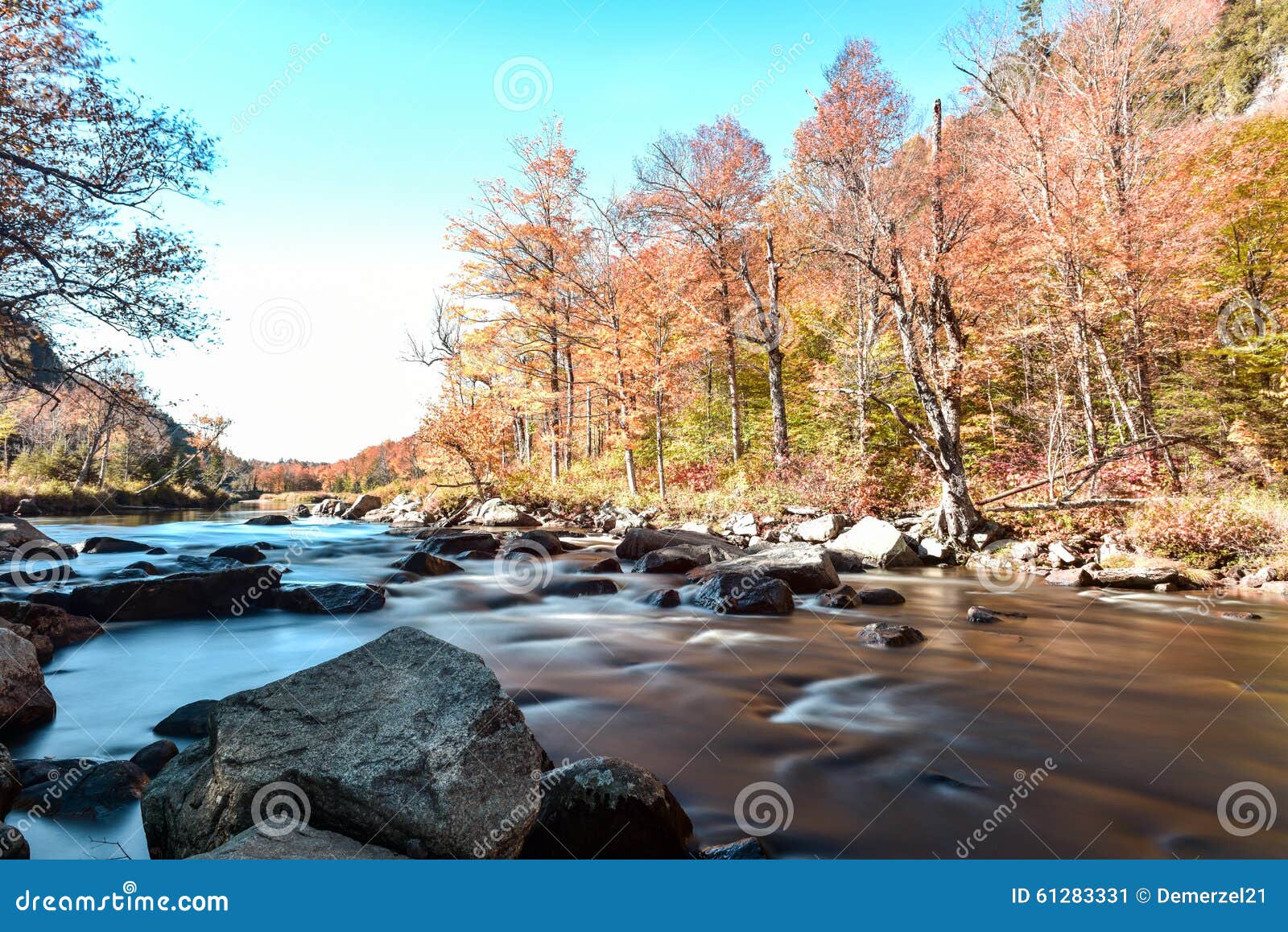 Adirondacks Fall Foliage, New York Stock Image - Image of brown ...