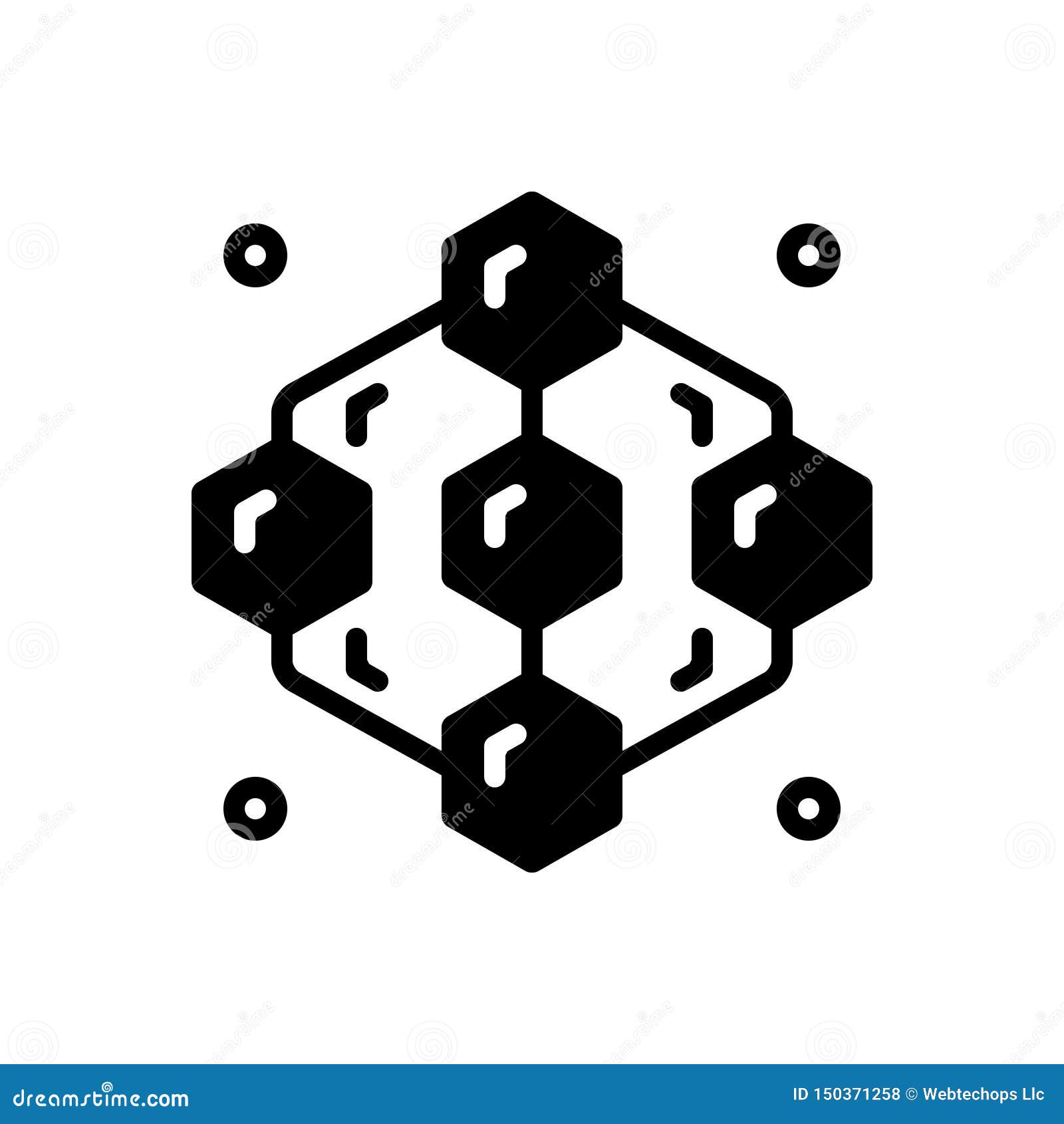 Black Solid Icon for Adjacent, Abstract and Pattern Stock Vector ...