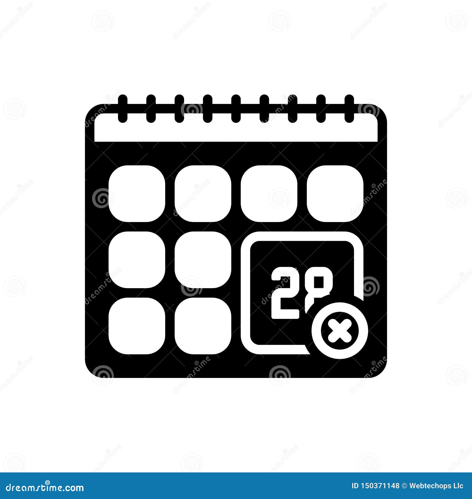 Black Solid Icon for Adjourn, Postpone and Respite Stock Vector ...