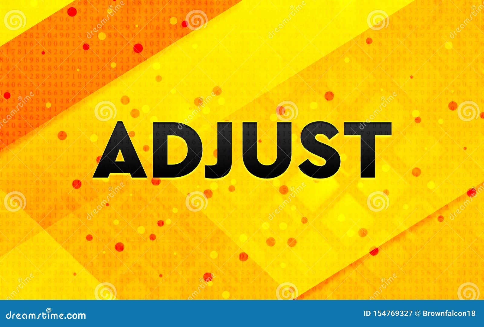 Adjust Abstract Digital Banner Yellow Background Stock Illustration ...