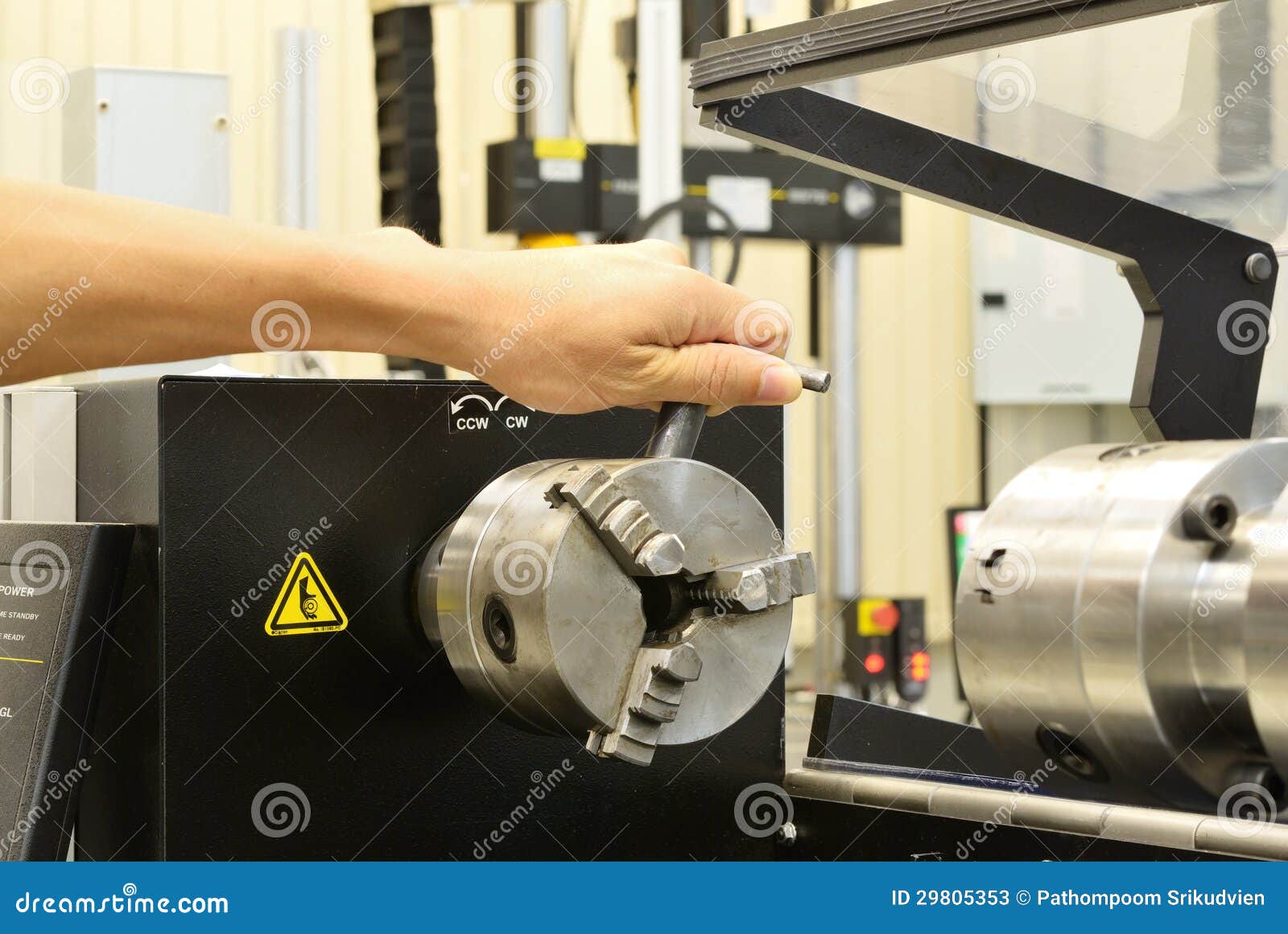 Adjust the Adjustable Head Fixture Stock Image - Image of material ...