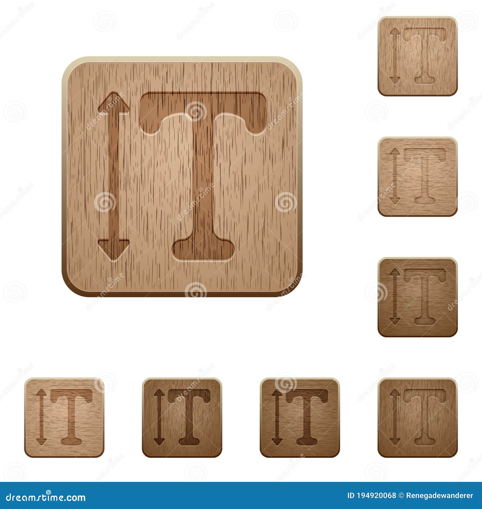 Adjust Font Height Wooden Buttons Stock Vector - Illustration of ...