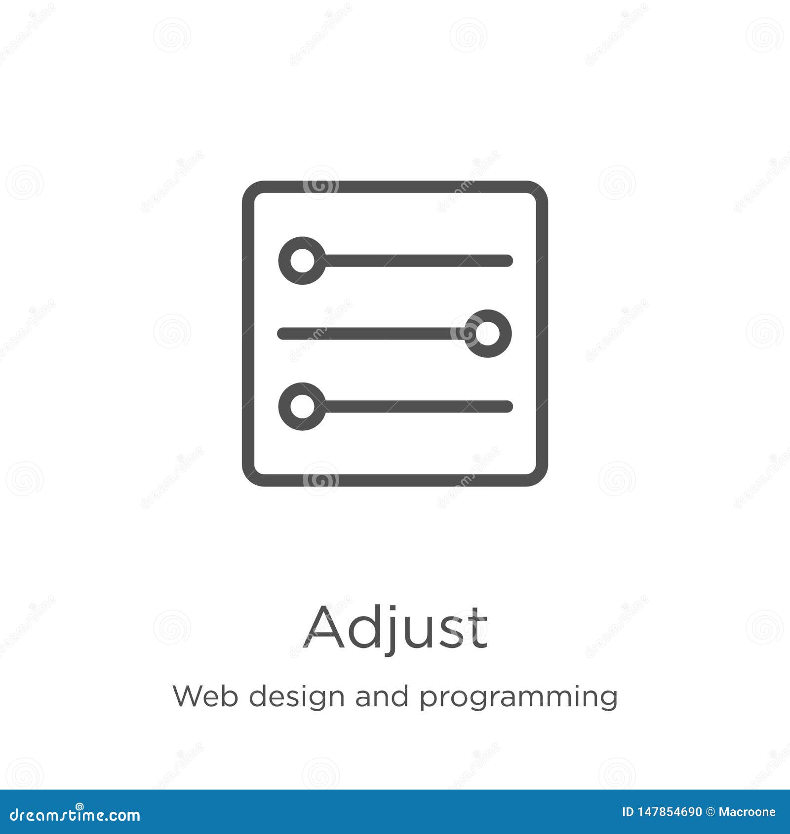 Adjust Icon Vector from Web Design and Programming Collection. Thin ...