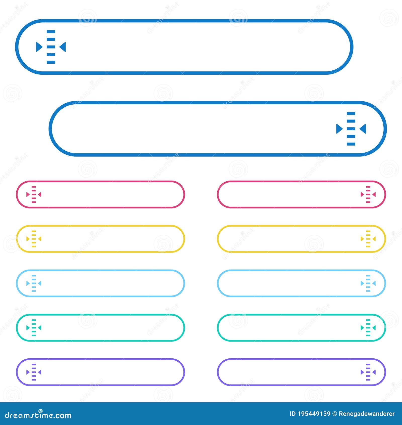 Adjust Level Icons In Rounded Color Menu Buttons Stock Vector Illustration Of Plain Step