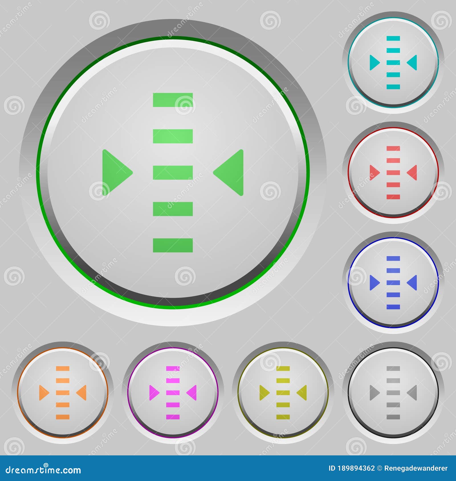 Adjust level push buttons stock vector. Illustration of push - 189894362