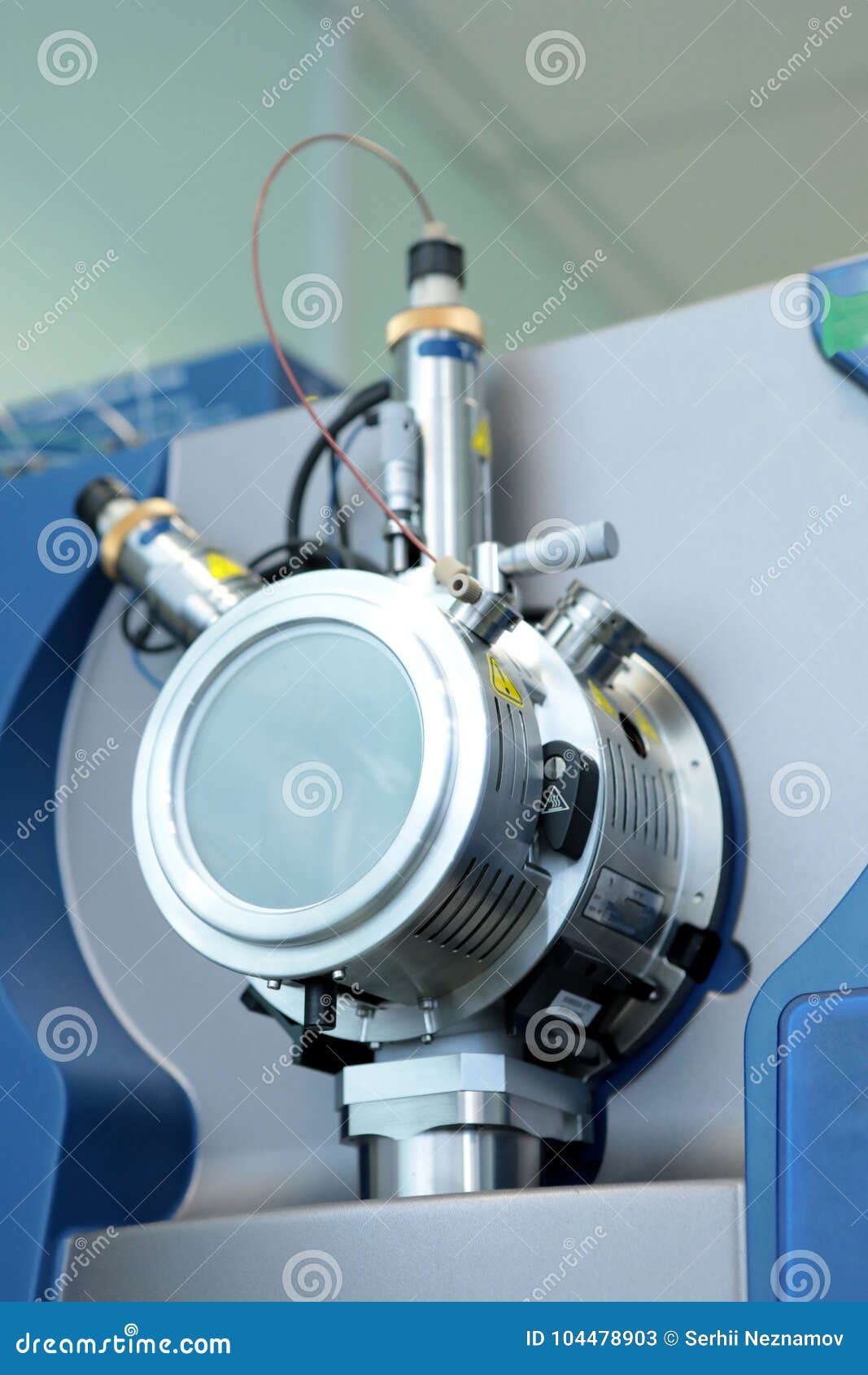 Adjust the Mass Spectrometer. the Man Analyzes the Device for De Stock ...