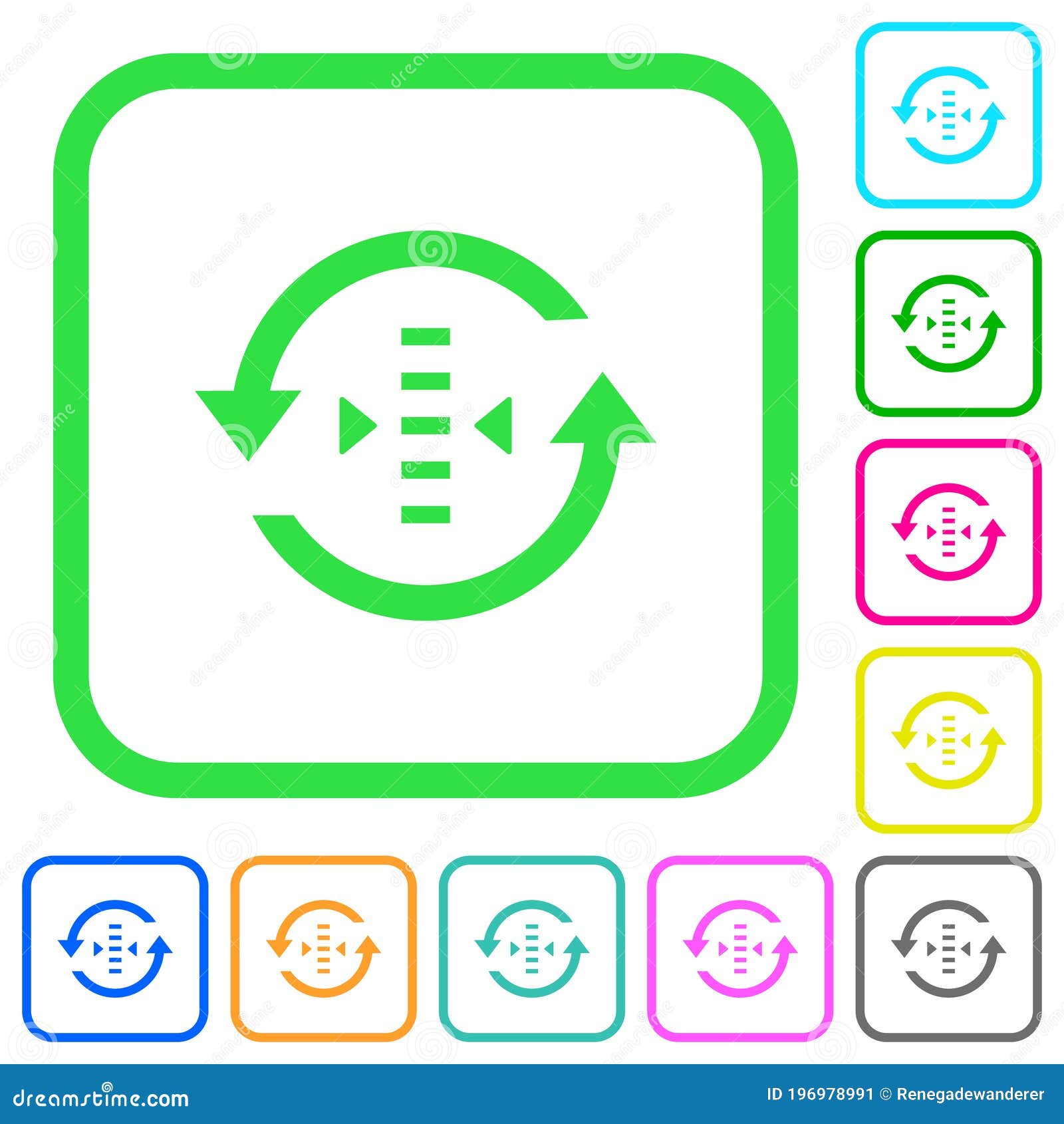 Adjust Refresh Rate Vivid Colored Flat Icons Stock Vector ...