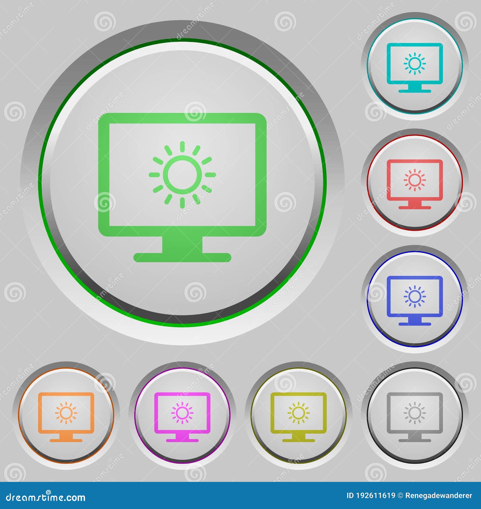 Adjust Screen Saturation Simple Icons Royalty-Free Stock Photo ...