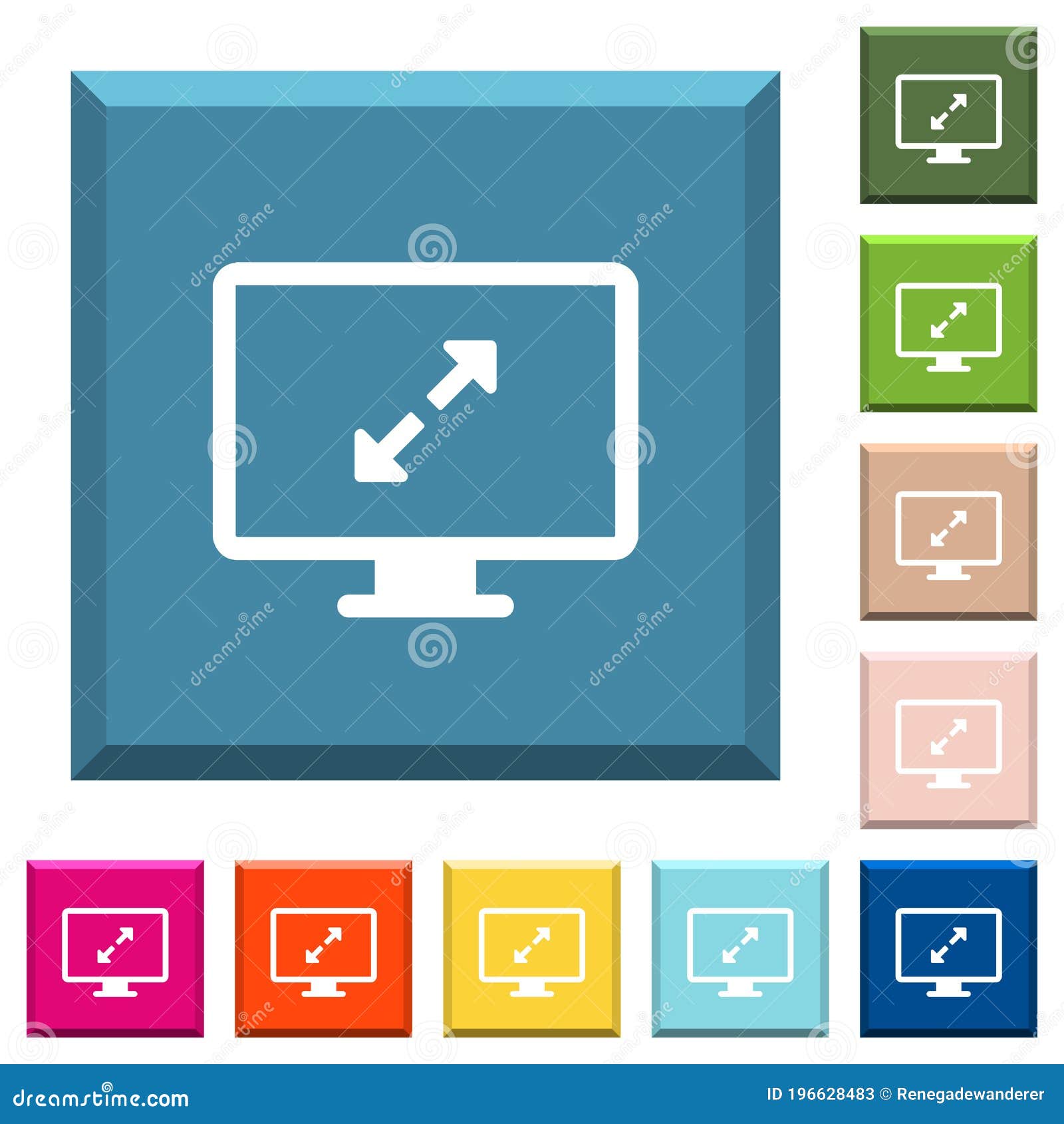 Screen Resolution Icons. Video Quality Symbol. HD, Full HD, 2K, 4K, 8K ...