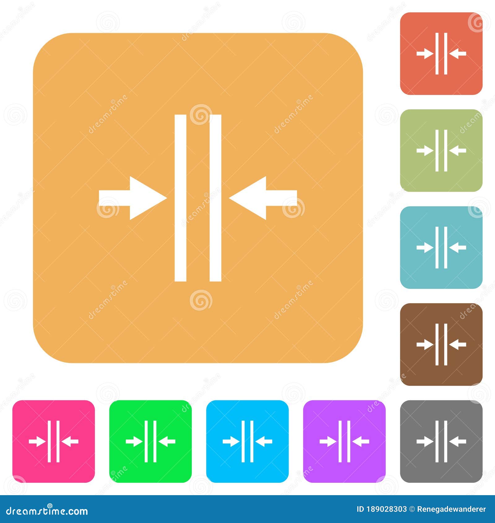 Adjust Text Column Gutter Simple Icons Vector Illustration ...