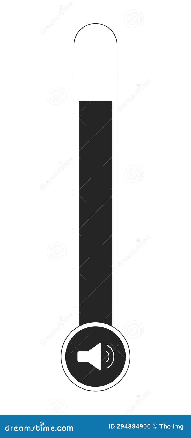 Adjust Volume Control Black and White 2D Line Cartoon Object Stock ...