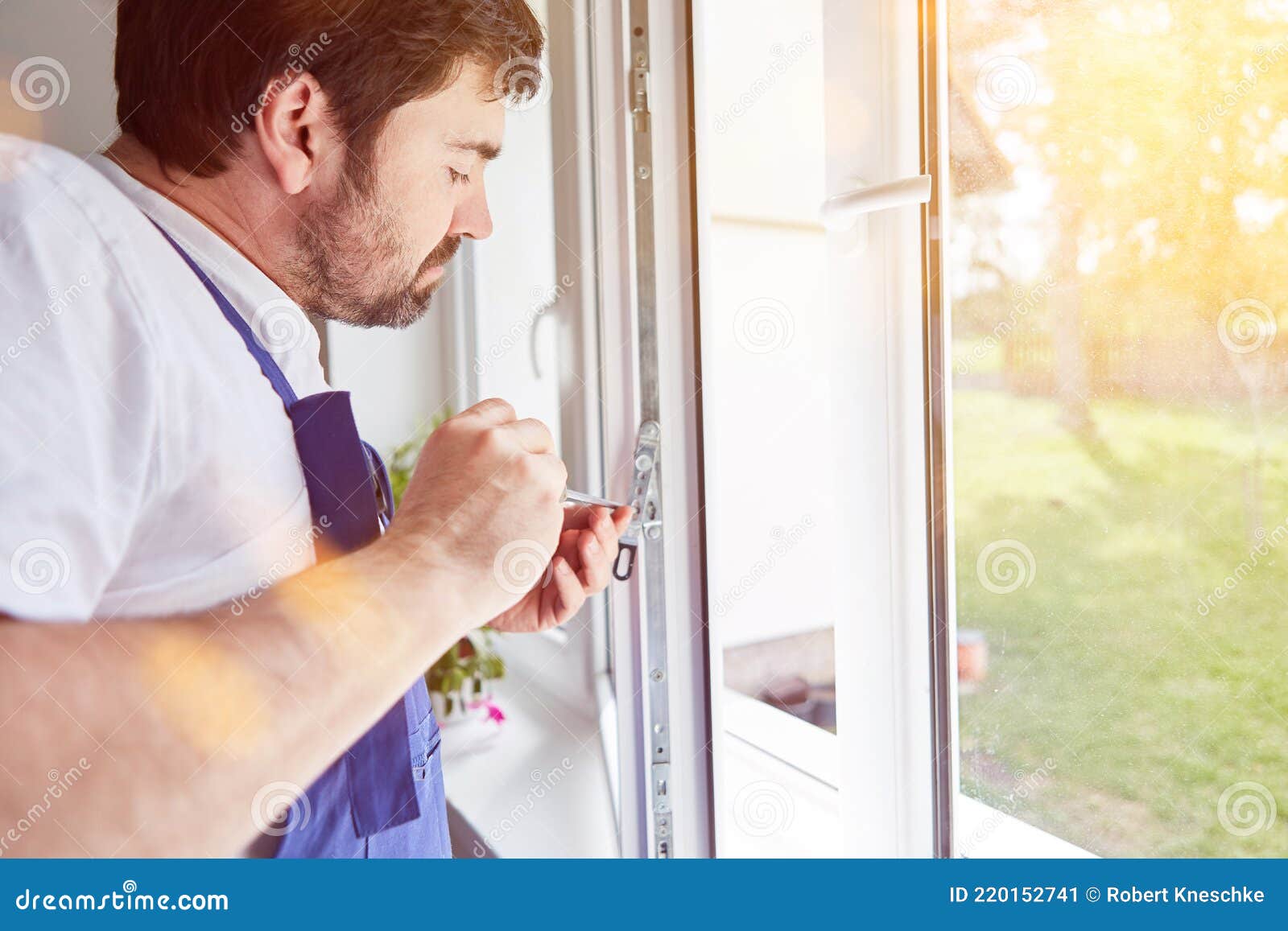 Adjust Windows Correctly by the Window Specialist Stock Image - Image ...