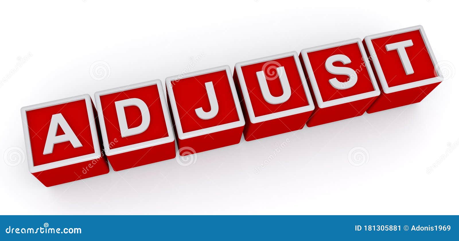 Adjust word block stock image. Image of agility, adjustable - 181305881