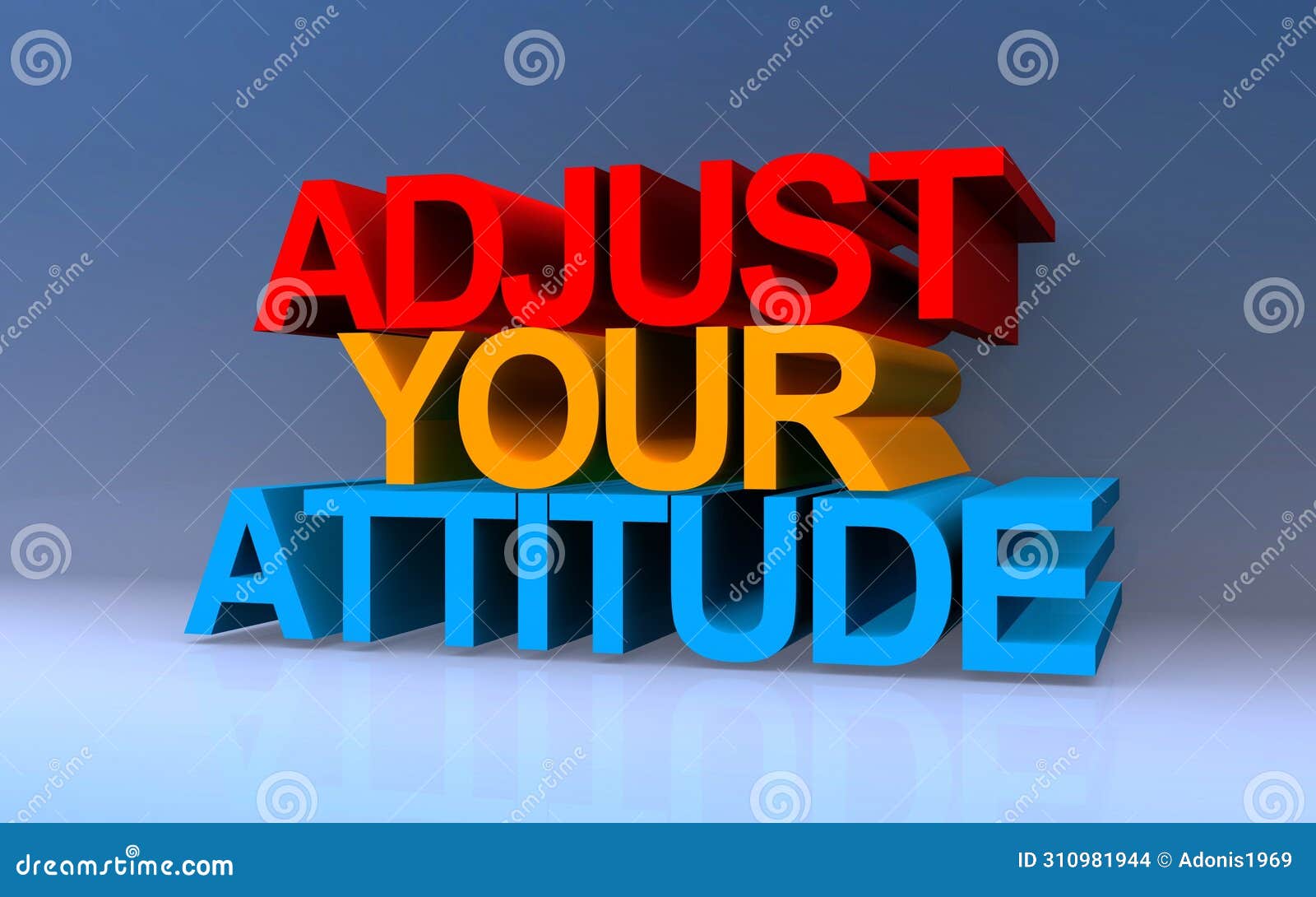 Adjust Your Attitude on Blue Stock Illustration - Illustration of ...