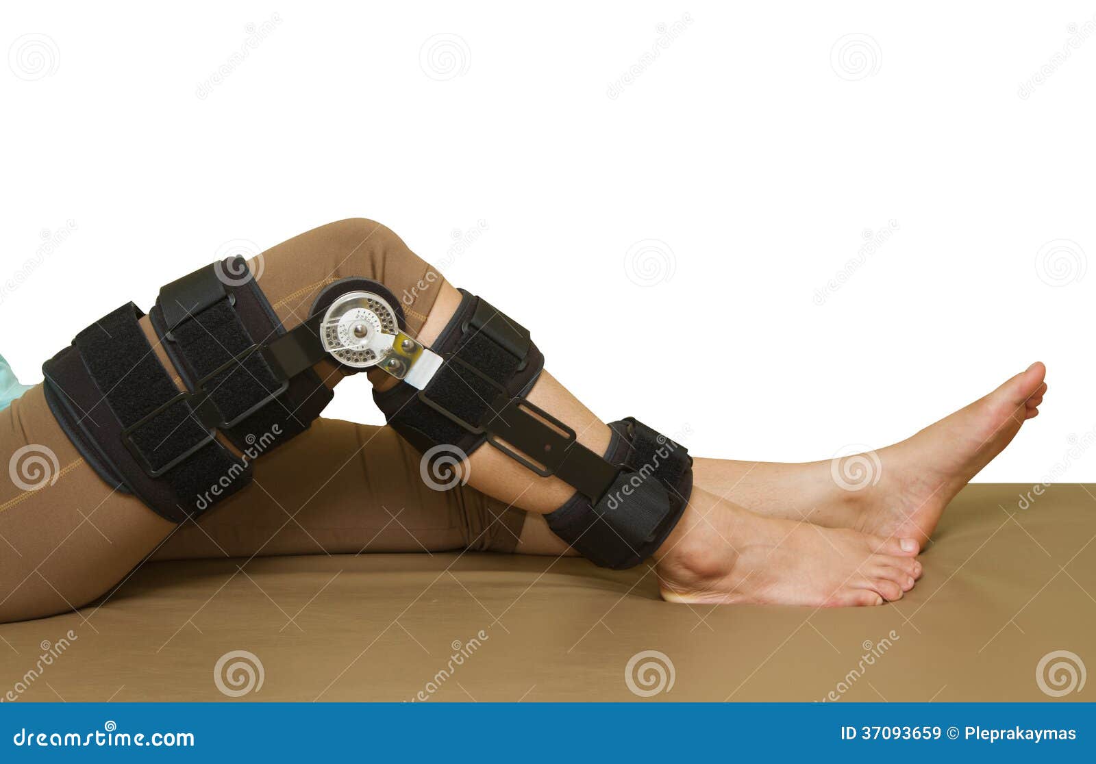Adjustable Angle Knee Brace Support Stock Image - Image of athletics ...