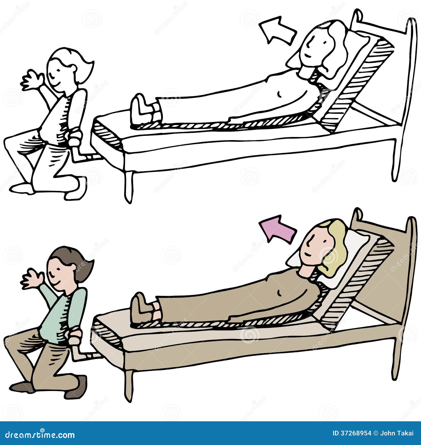 Adjustable Bed stock vector. Illustration of clipart - 37268954