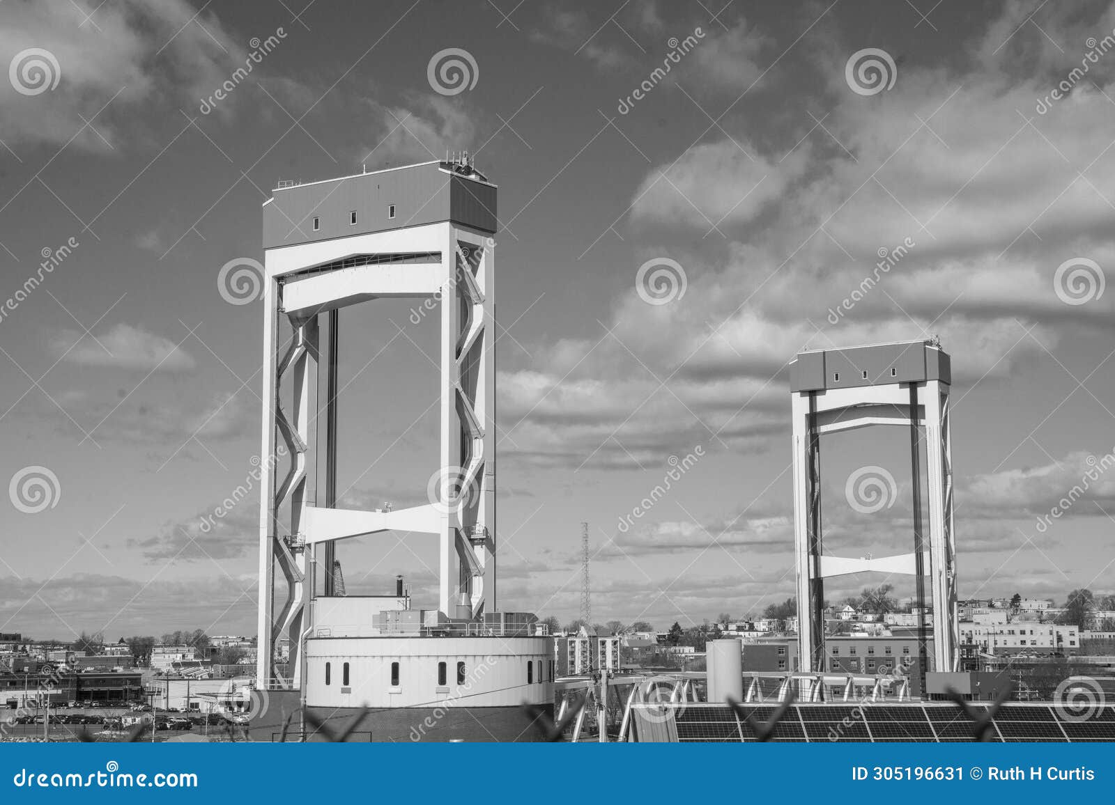 Adjustable Gates for Large Ships To Enter into a Marina Stock Image ...