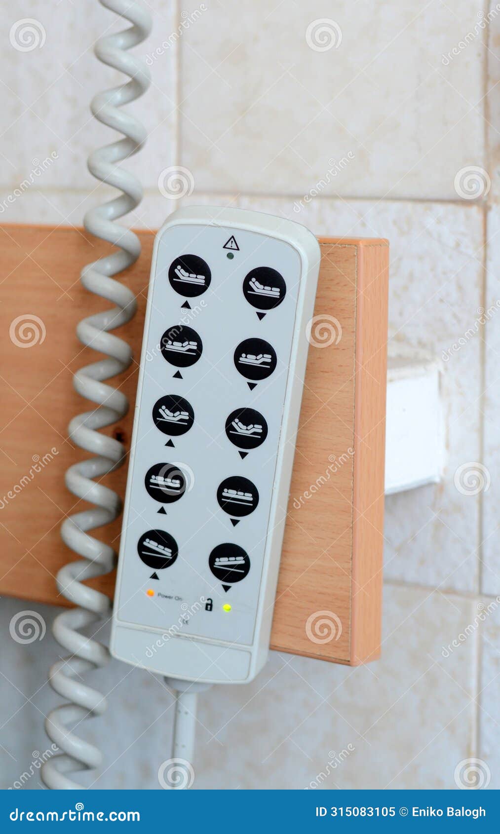 Adjustable Hospital Bed Remote Control Stock Image - Image of medical ...
