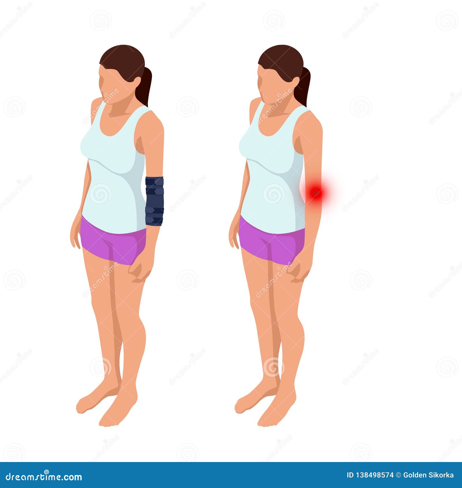 Injuries To Bones And Internal Organs Vector Cartoon Illustration ...