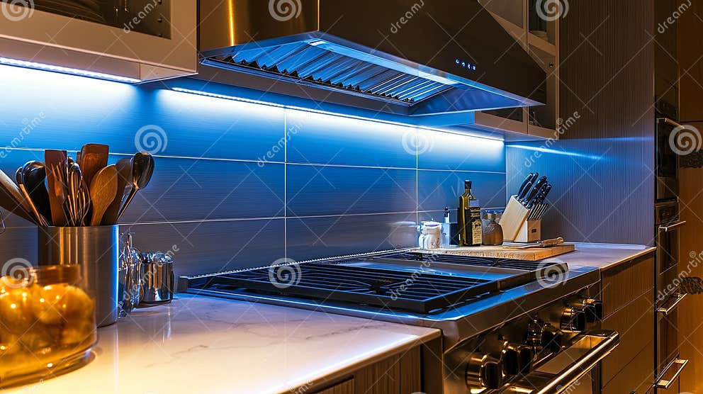 Adjustable LED Task Lighting on a Kitchen Backsplash, Tailored for ...
