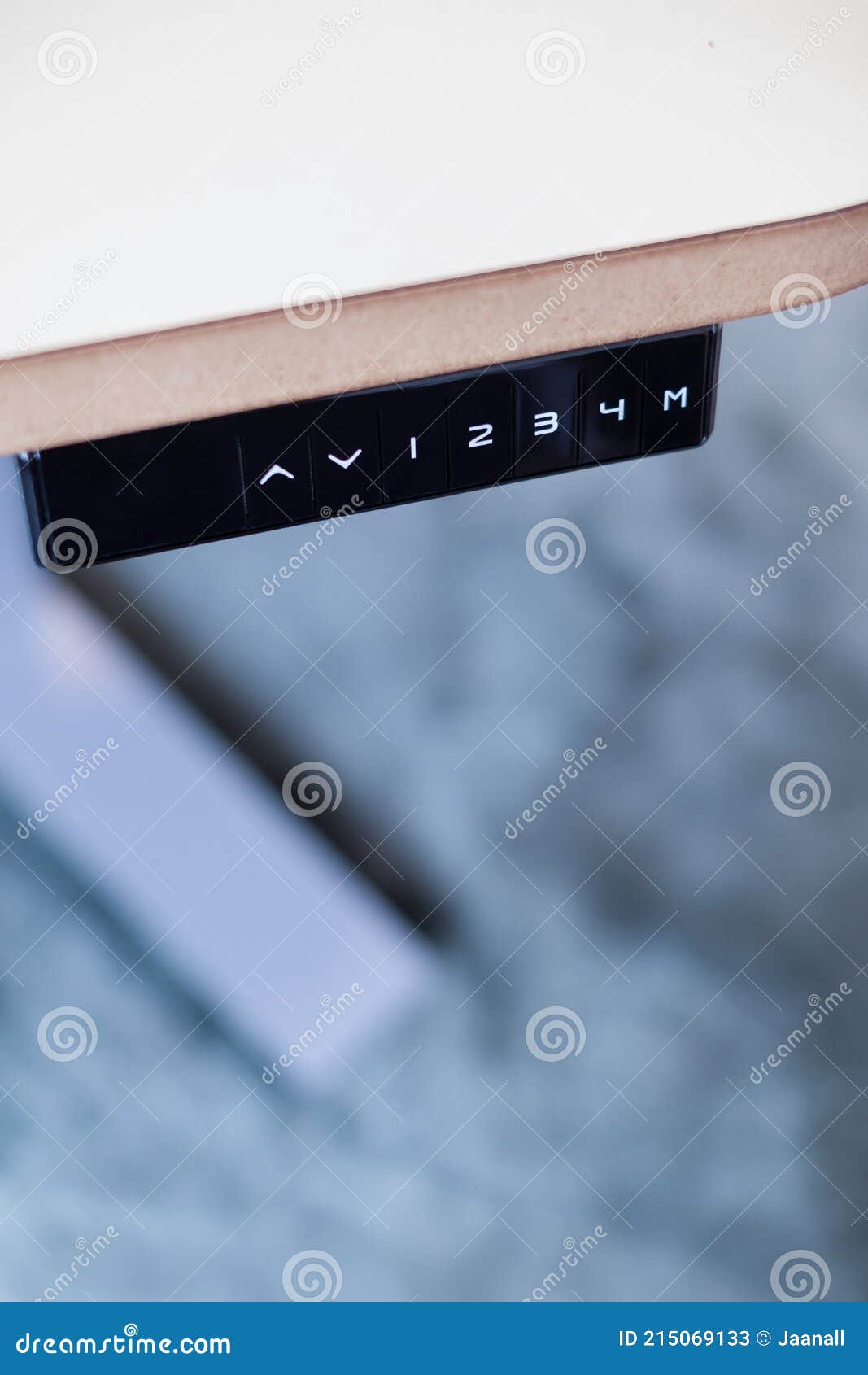 Adjustable Office Table with Up, Down and Memory Buttons on the Remote ...