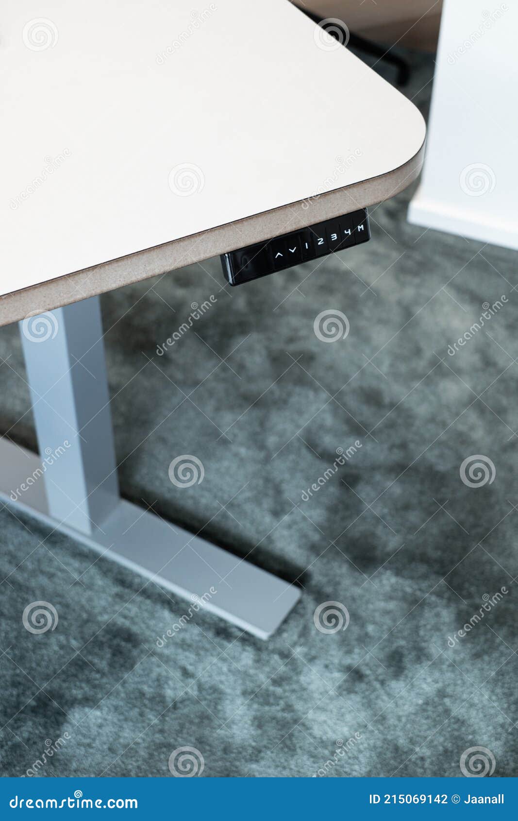 Adjustable Office Table with Up, Down and Memory Buttons on the Remote ...