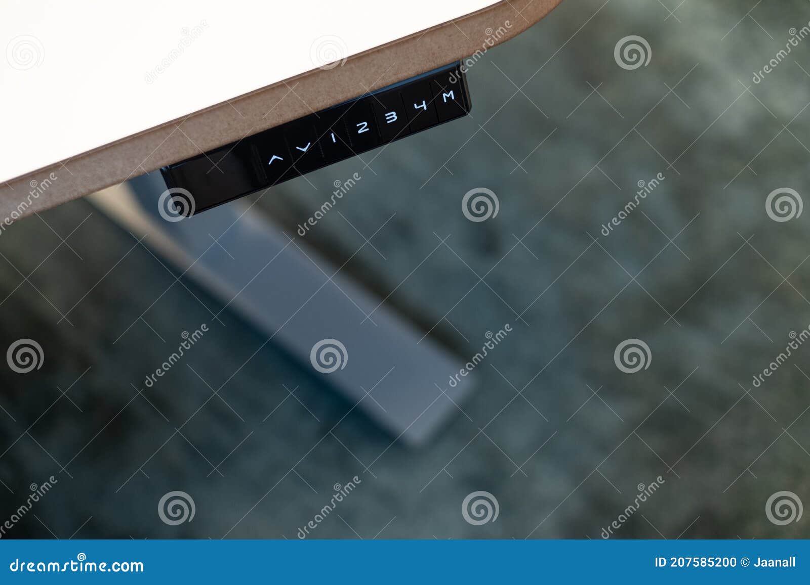Adjustable Office Table with Up, Down and Memory Buttons on the Remote ...