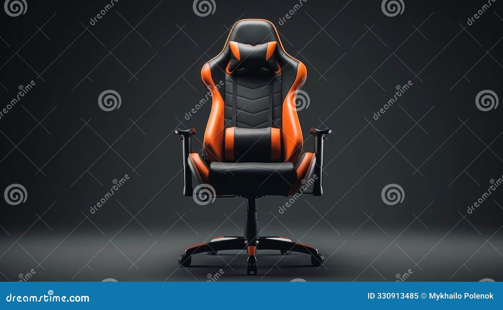 Adjustable Red Computer Gaming Chair with Footrest on Dark Background ...