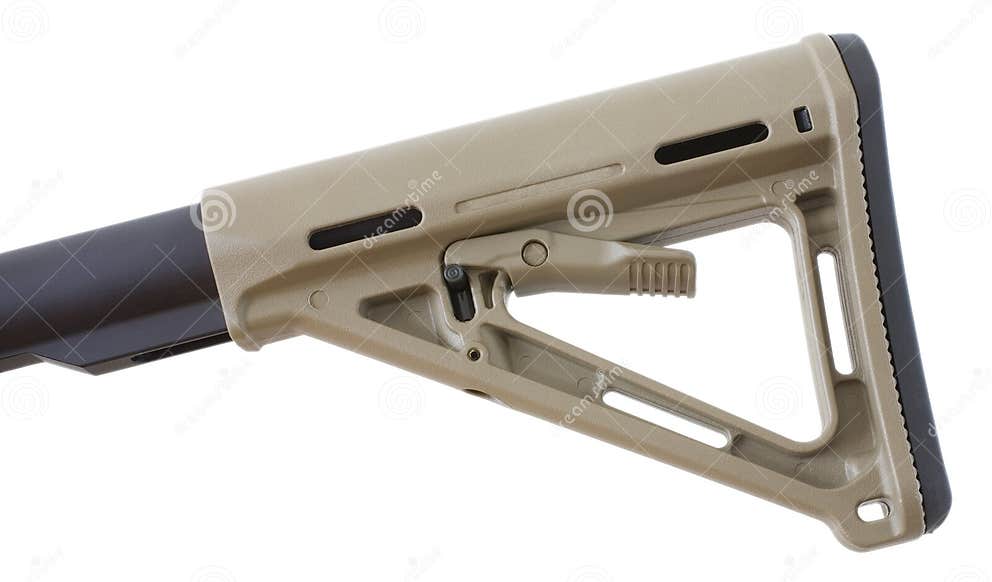 Adjustable rifle stock stock image. Image of firearm - 13530467