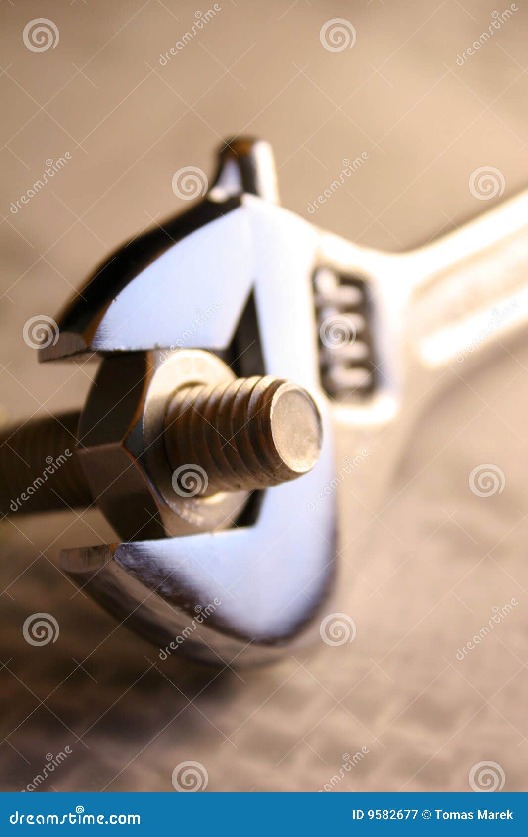 Adjustable spanner stock image. Image of adjusting, industrial - 9582677