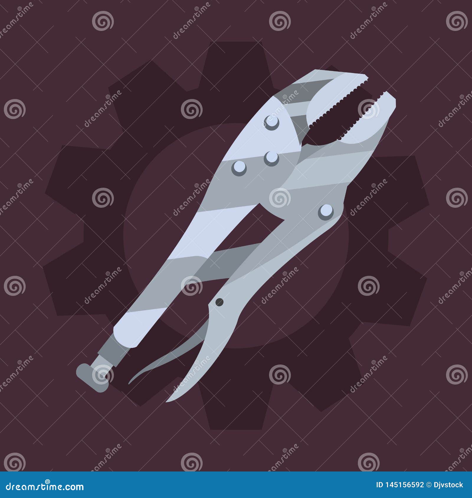 Adjustable Spanner Gear Tool Stock Illustration - Illustration of ...