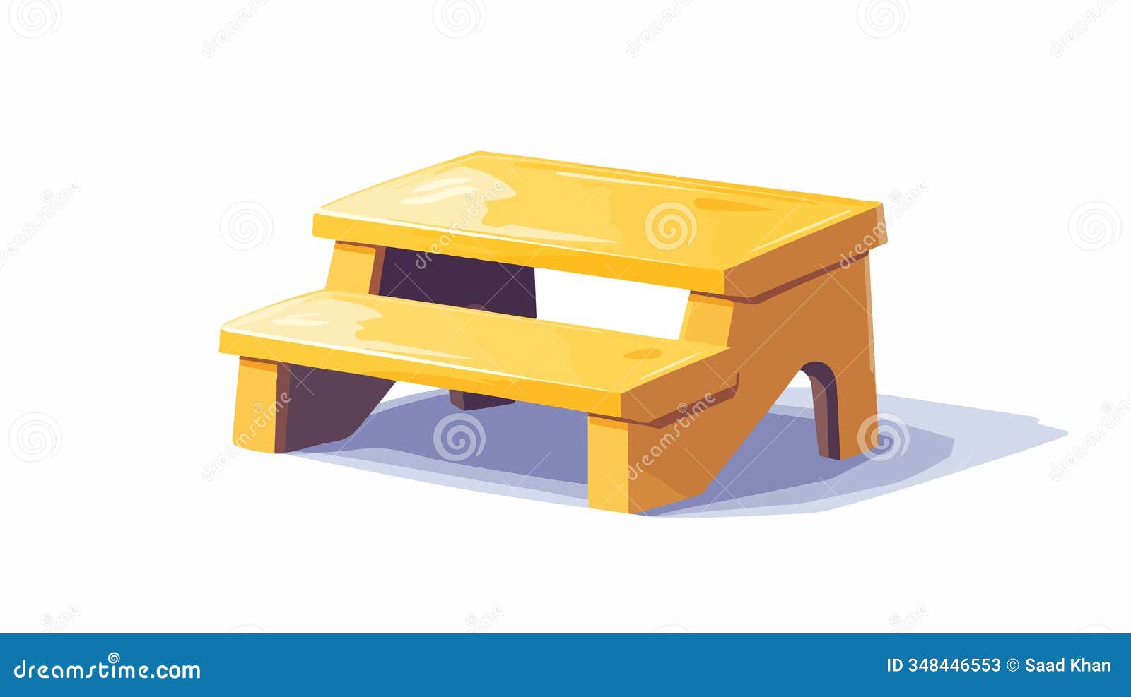 Adjustable Step Platform Cartoon Illustration for Enhanced Visual ...