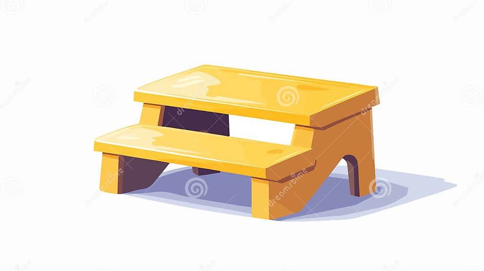 Adjustable Step Platform Cartoon Illustration for Enhanced Visual ...
