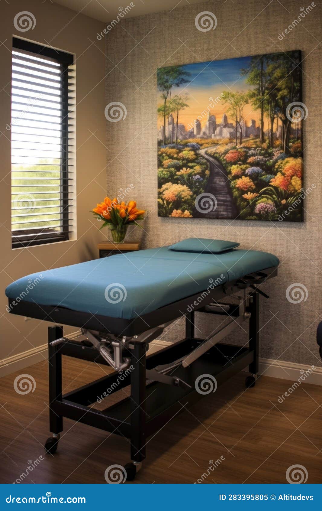 Adjustable Treatment Table in a Therapy Room Stock Image - Image of ...