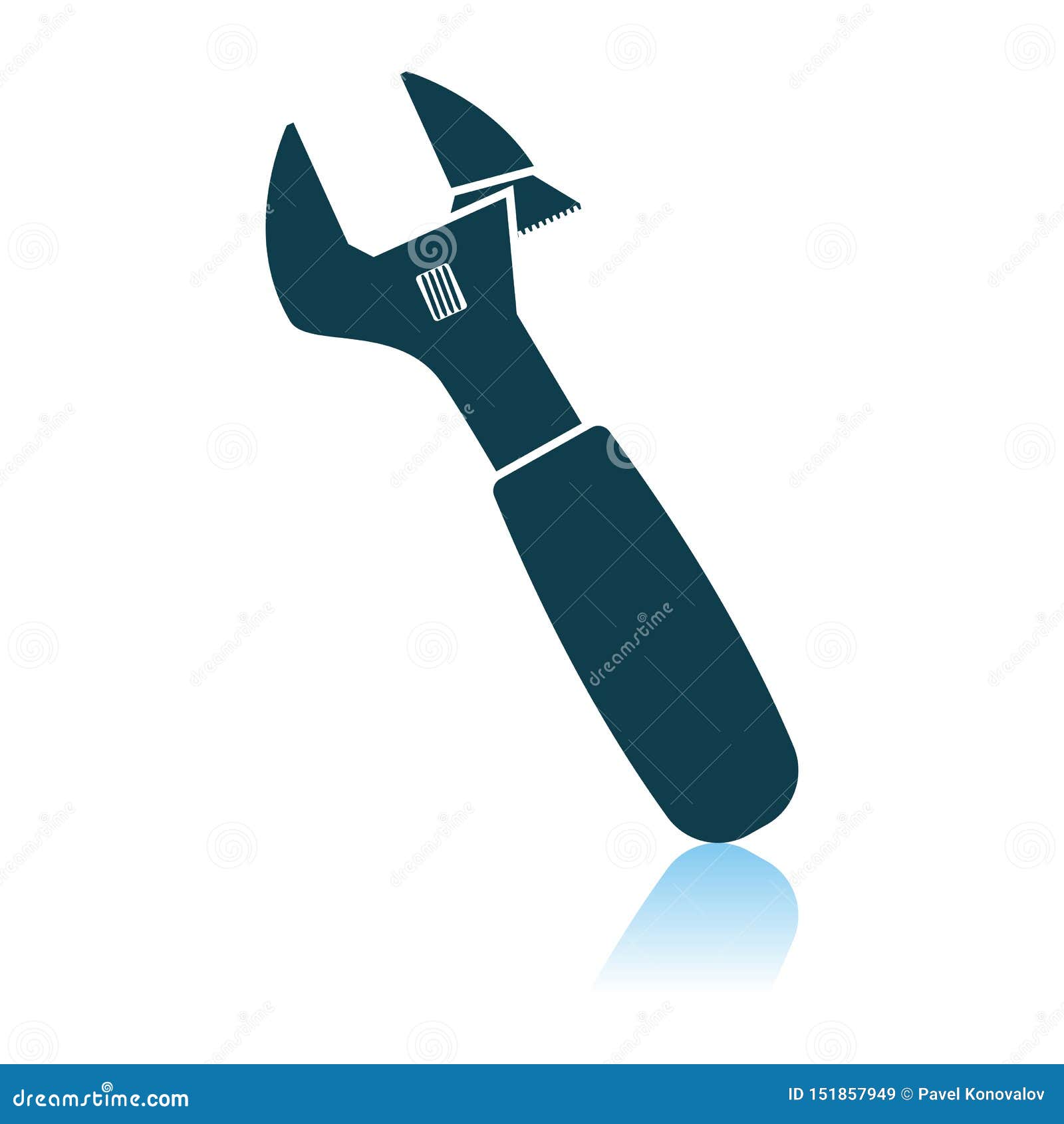 Adjustable Wrench Icon stock vector. Illustration of construction ...