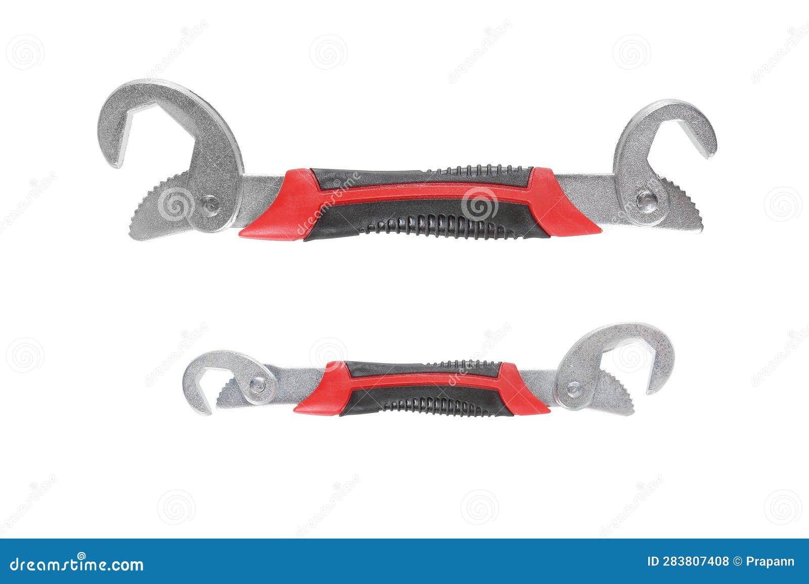 Adjustable Wrench Tool Isolated on White Stock Photo - Image of metal ...