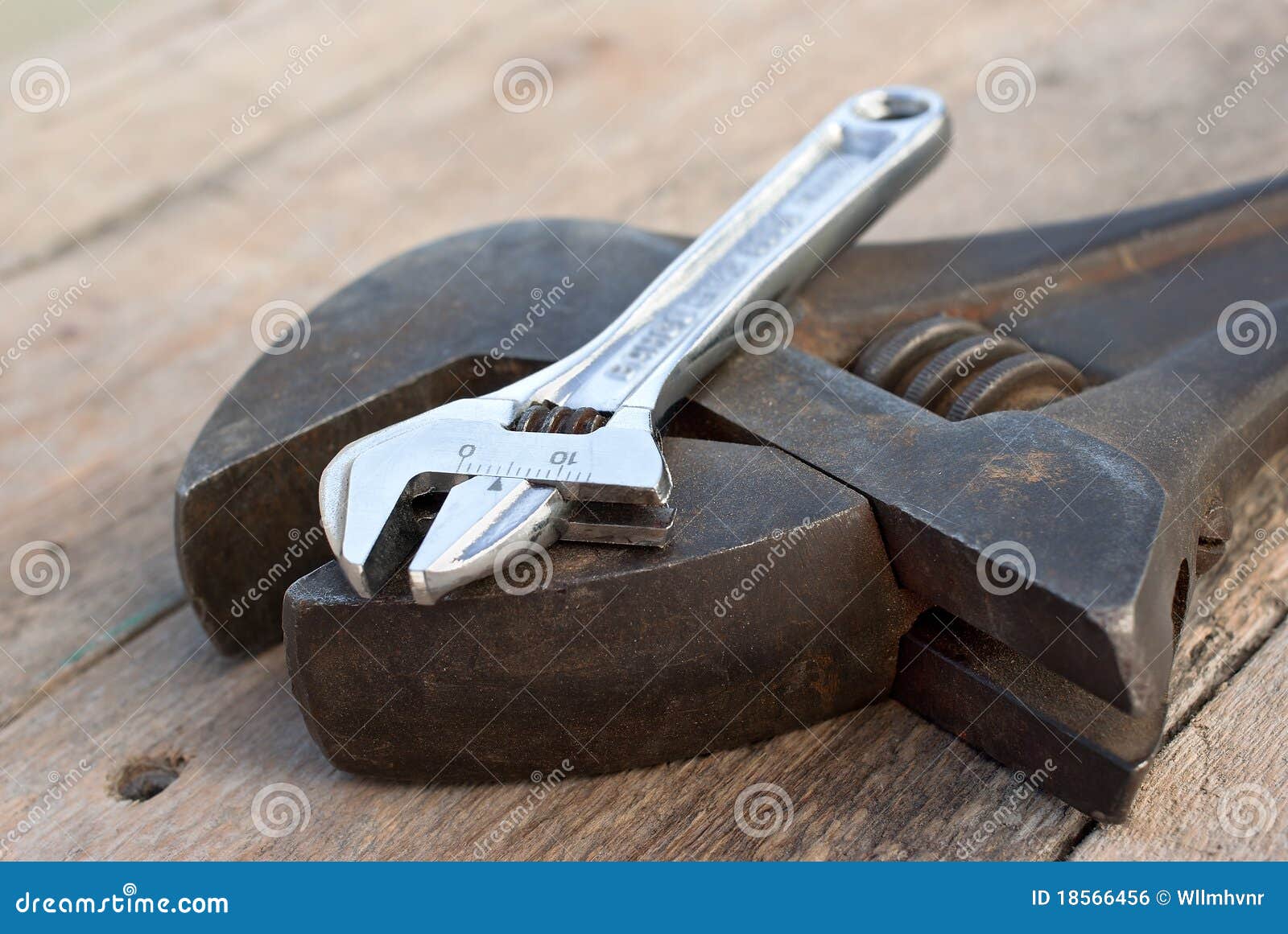 Adjustable wrench tools stock photo. Image of used, hand - 18566456