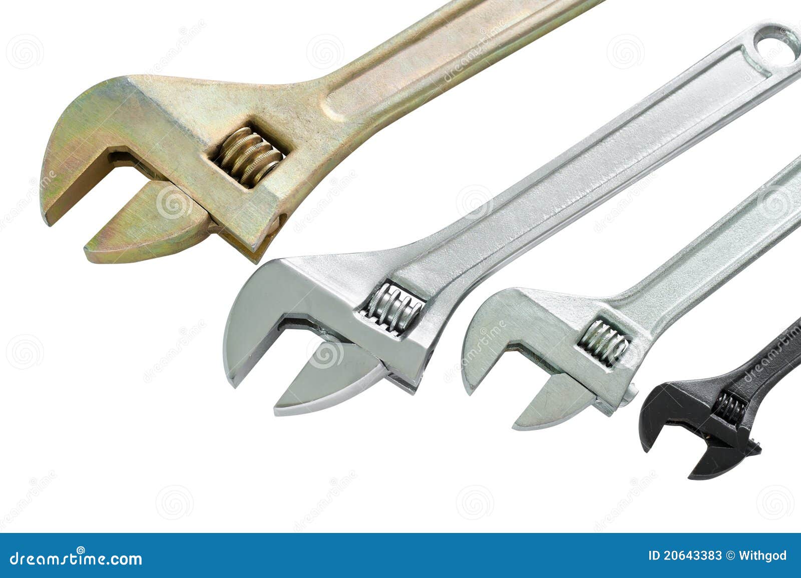 Adjustable wrenches stock image. Image of tool, group - 20643383