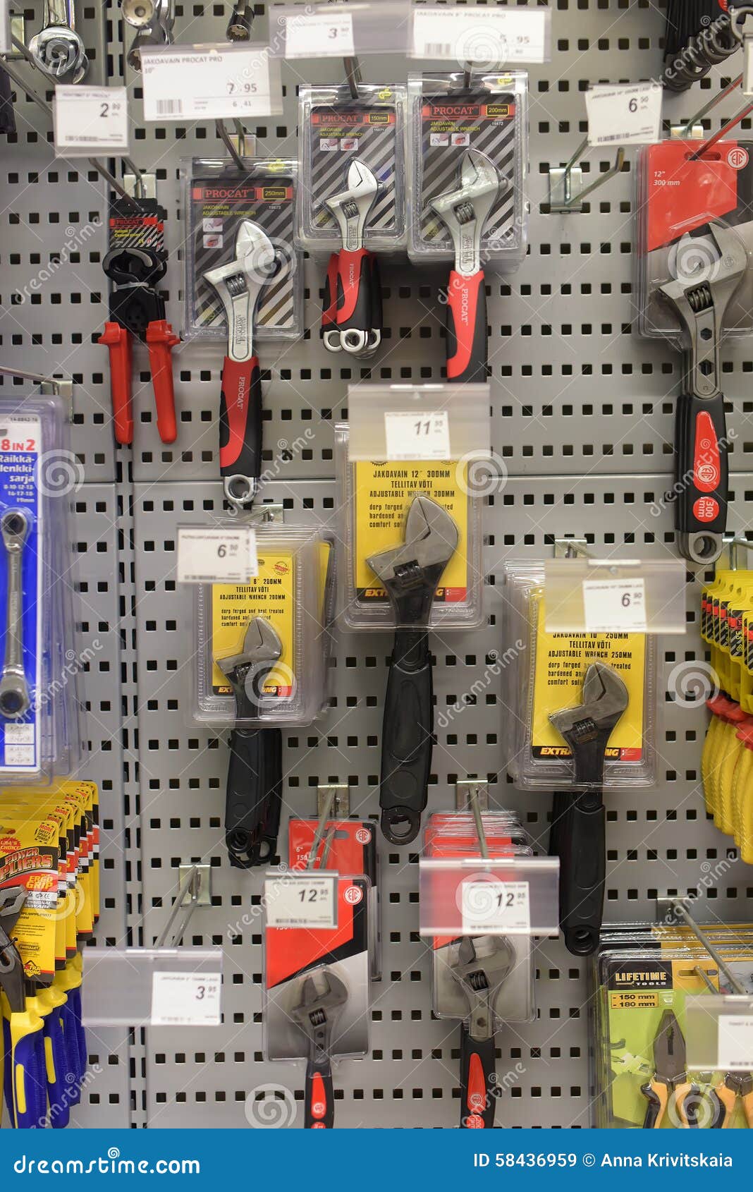 Adjustable wrenches editorial stock image. Image of improvements - 58436959